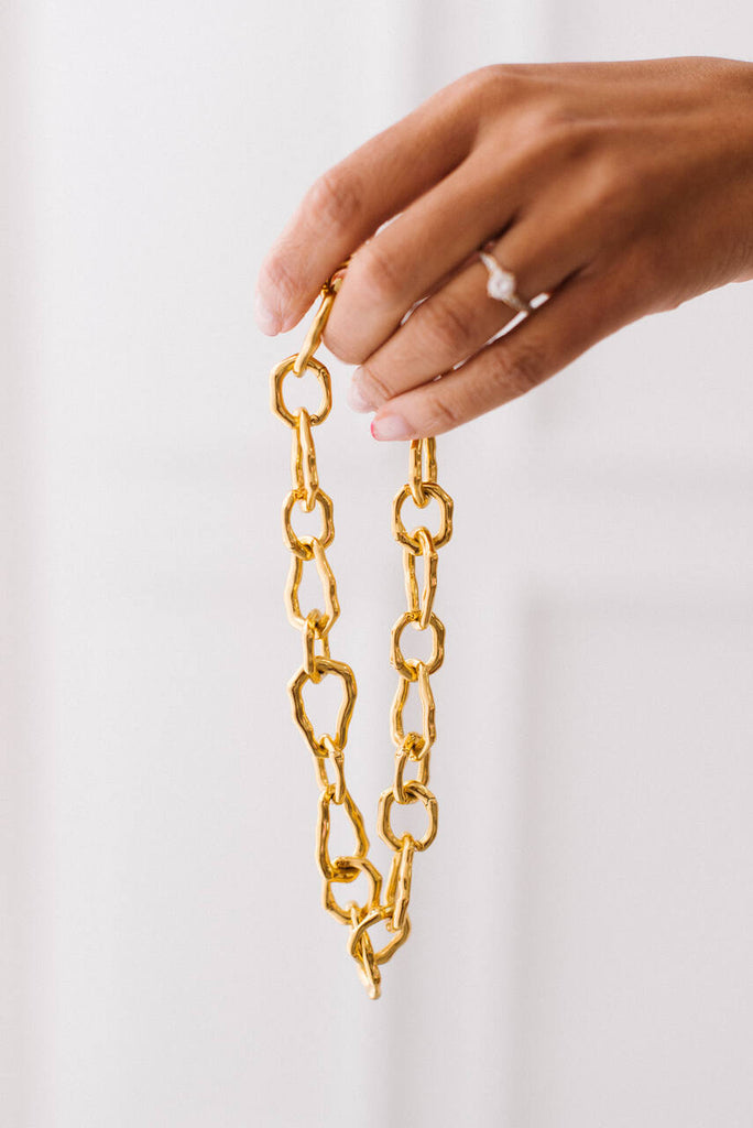 Nashira Arno Studio – Unda Modular Chain Link Necklace Gold